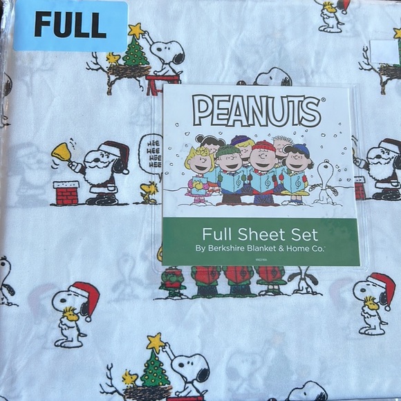 Bedding | Peanuts Snoopy And The Gang Caroling Full 4 Piece Sheet Set ...